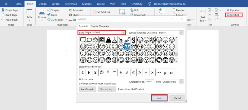 How to insert emojis in PowerPoint, Outlook and Word