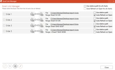 Automatically update PowerPoint Excel links – save time and money