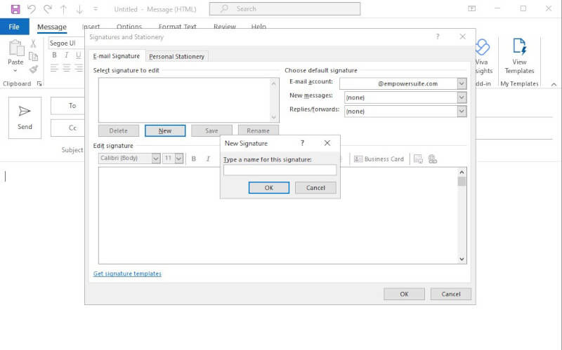 Outlook: Professional email signature in seconds