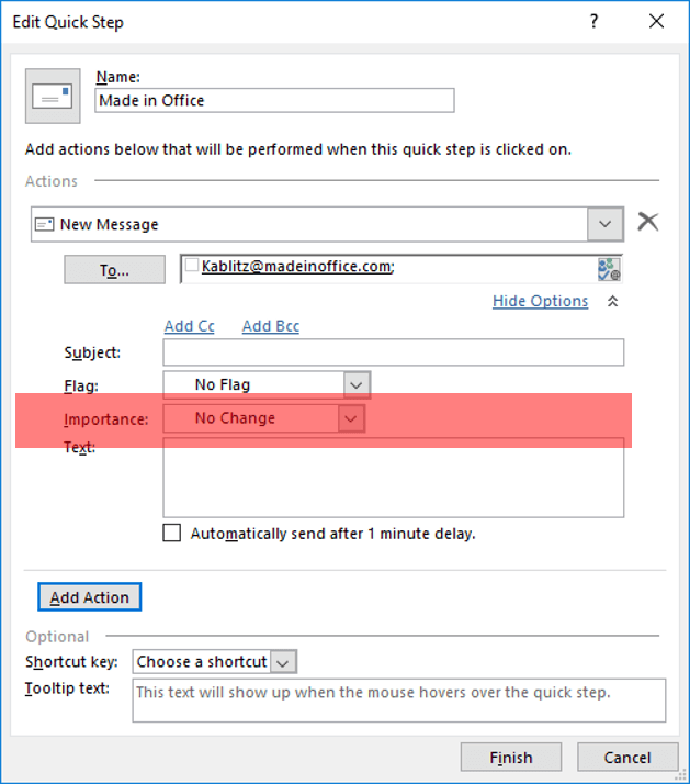 How to add Quick Steps in Outlook