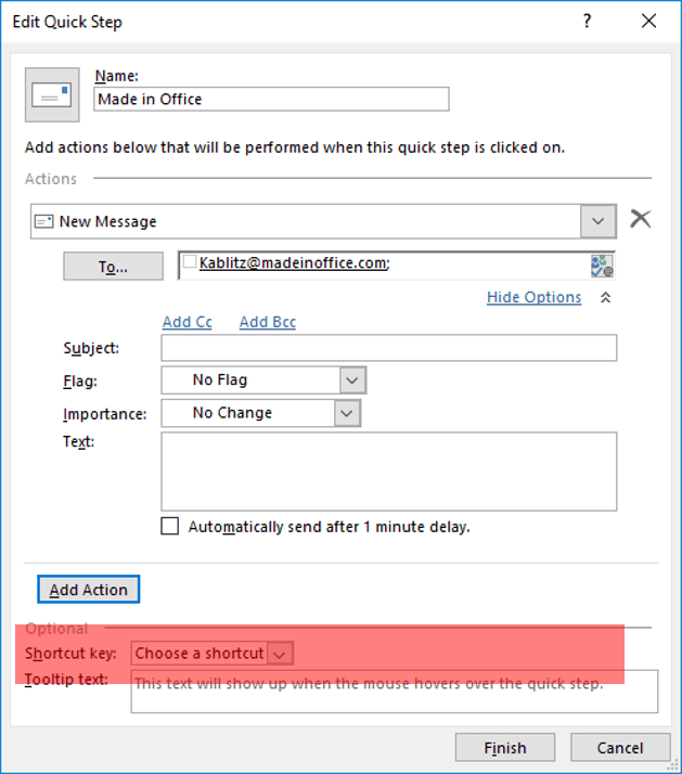 How to add Quick Steps in Outlook