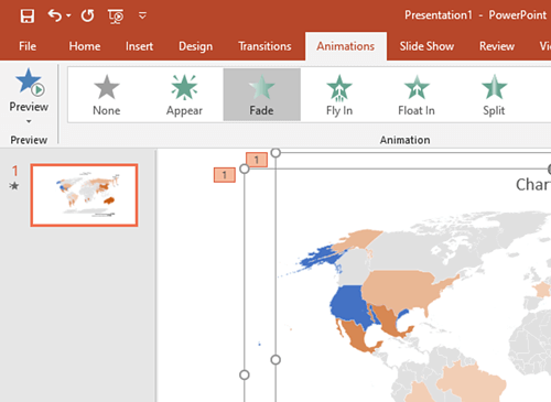 Creating a world map in PowerPoint