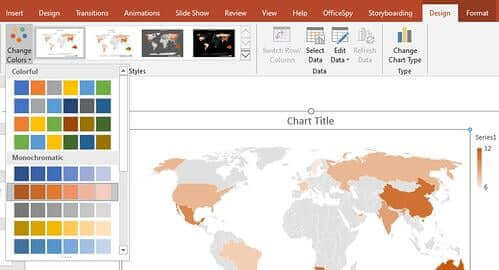Creating a world map in PowerPoint