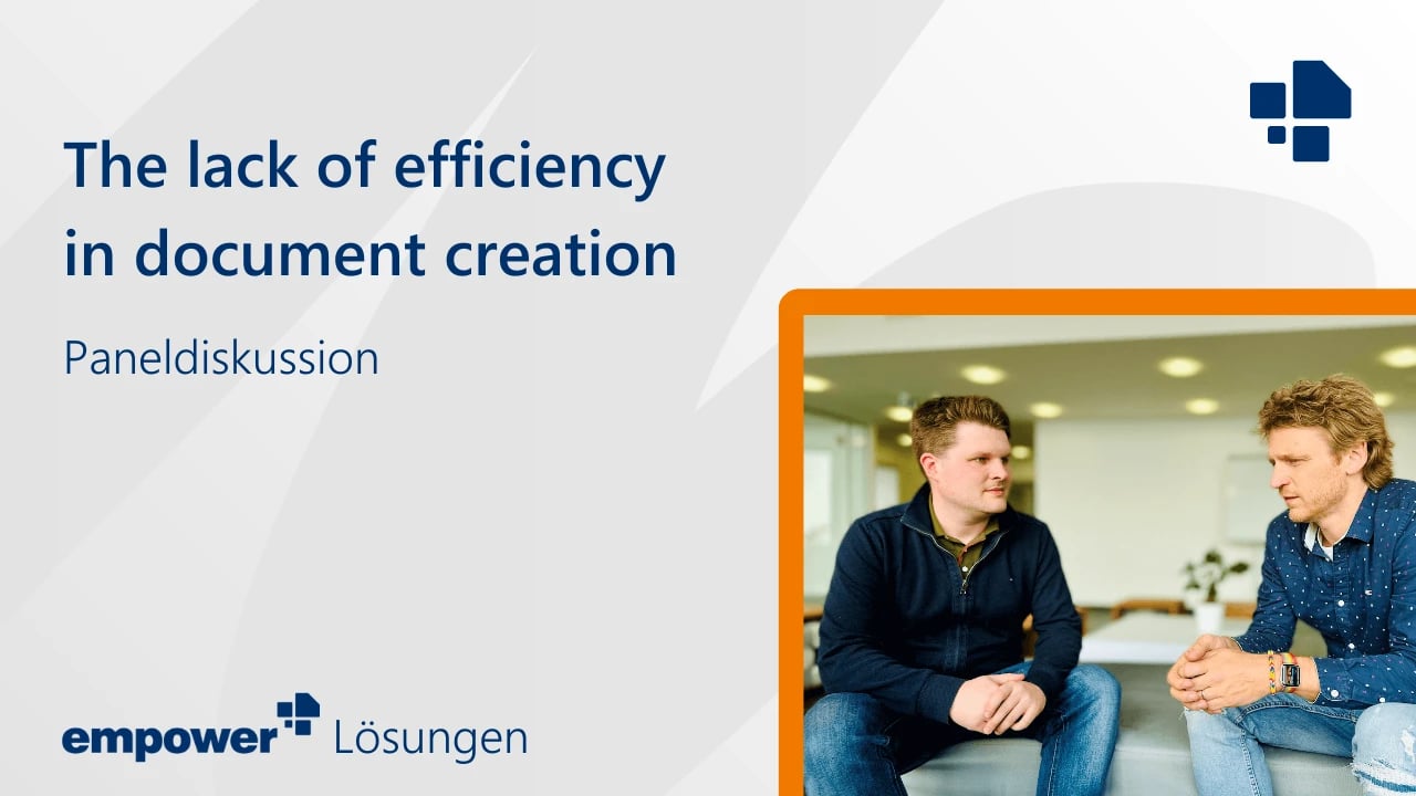 Video zur Paneldiskussion: The lack of efficiency in document creation
